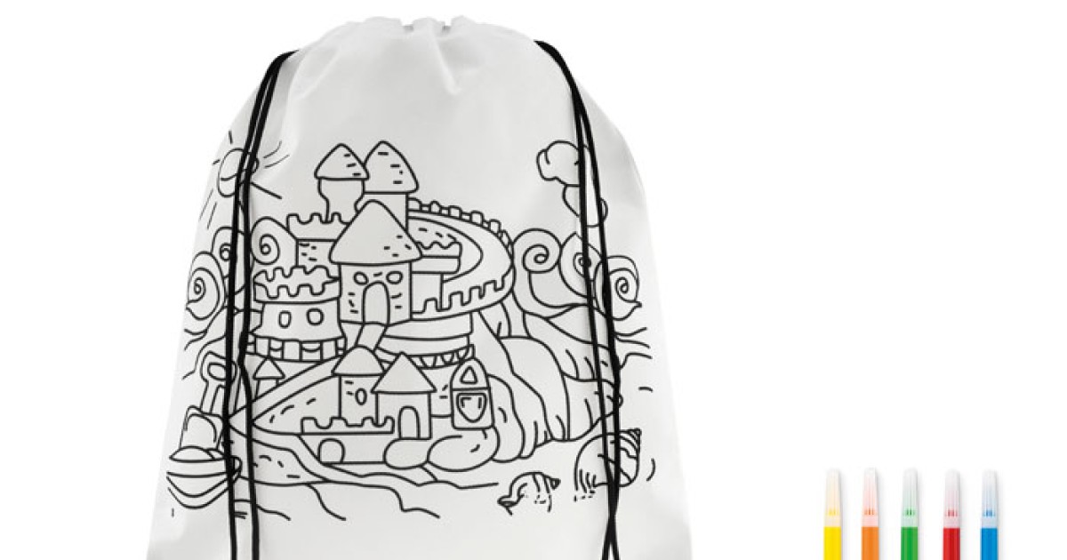 CARRYDRAW - Sacca da colorare in non woven - Giochi personalizzati ...